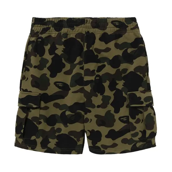 A BATHING APE 1st Camo 6 Pocket Sweatshorts - Green