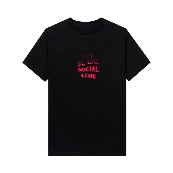 ANTI SOCIAL SOCIAL CLUB Fire Inside Pink Flame Tee - Black