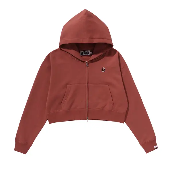 A BATHING APE Ape Head Cropped Zip Hoodie