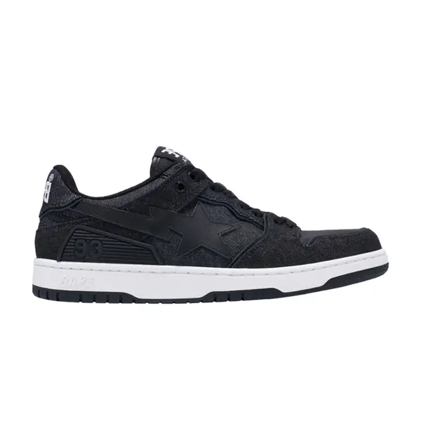 A BATHING APE Sk8 Sta Denim Sneakers - Black
