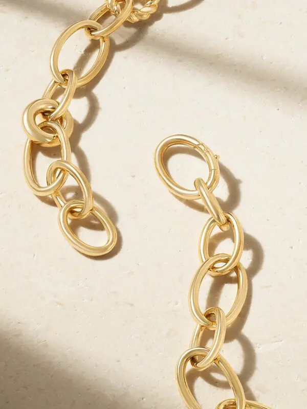 FOUNDRAE Oval Link 18-karat Necklace And Bracelet Set
