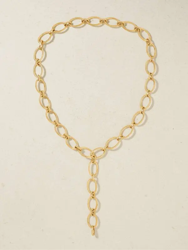FOUNDRAE Oval Link 18-karat Necklace And Bracelet Set