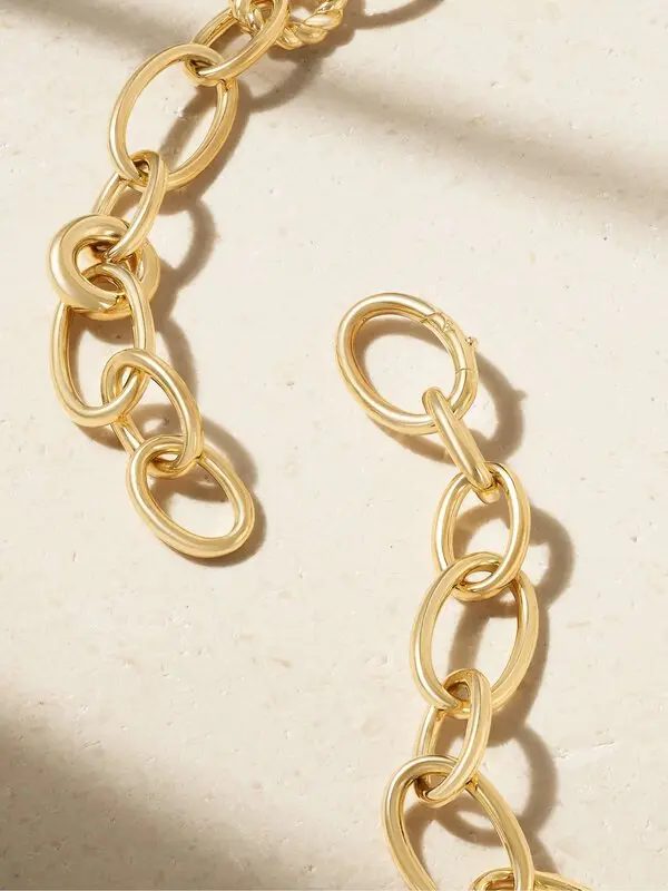 FOUNDRAE Oval Link 18-karat Necklace And Bracelet Set