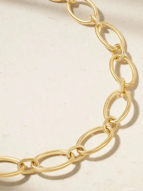 FOUNDRAE Oval Link 18-karat Necklace And Bracelet Set