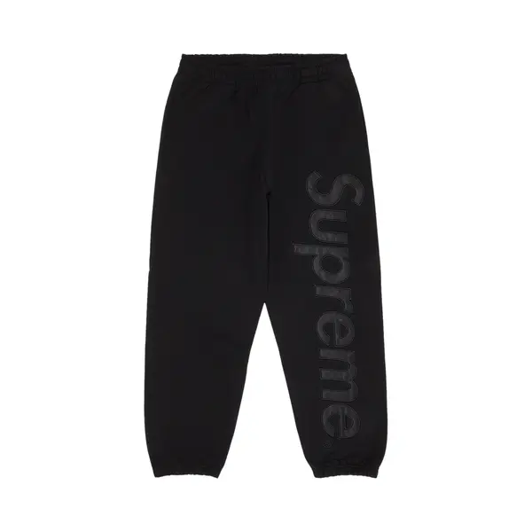 Supreme Satin Appliqué Sweatpant - Black