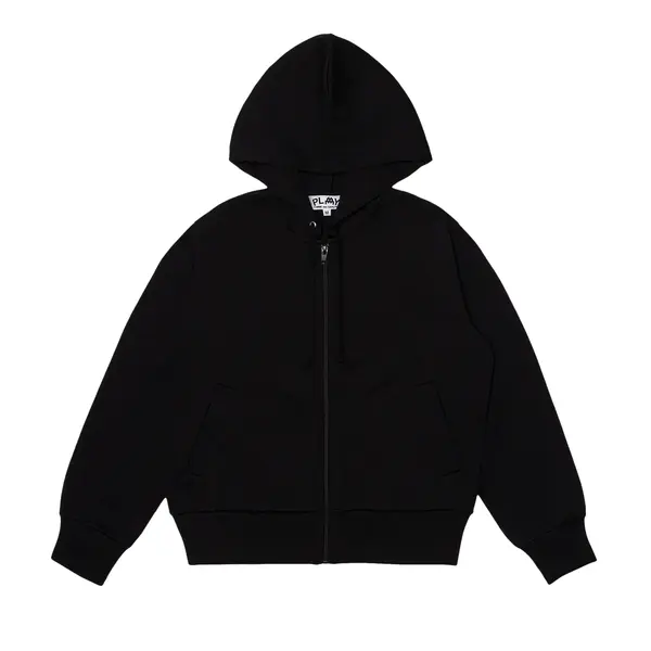 Play Comme Des Garcon X Invader Pixel Heart Zip Hoodie - White