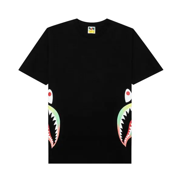 A BATHING APE Gradation Side Shark Tee - Black