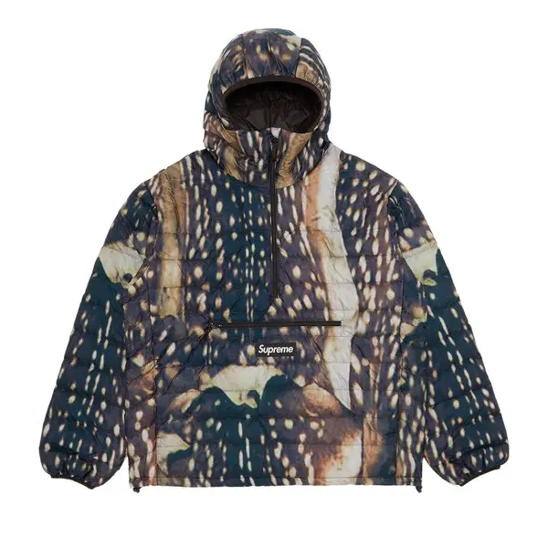 Supreme Micro Down Half Zip Hooded Pullover - Multicolor