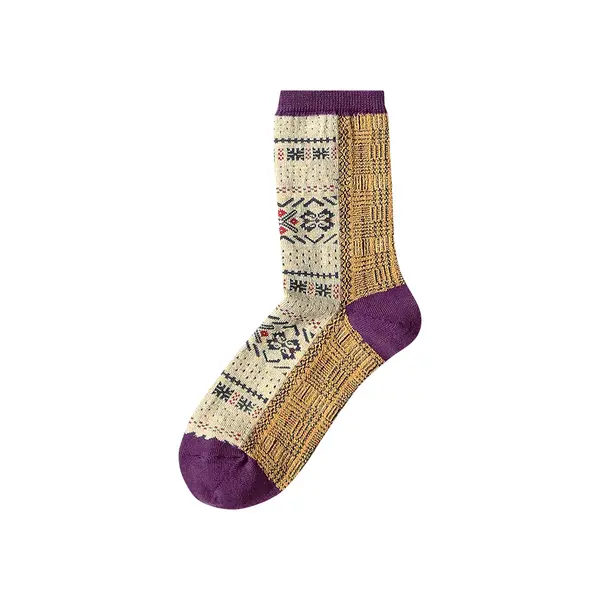 Kapital Fairisle Socks 'ecru - White