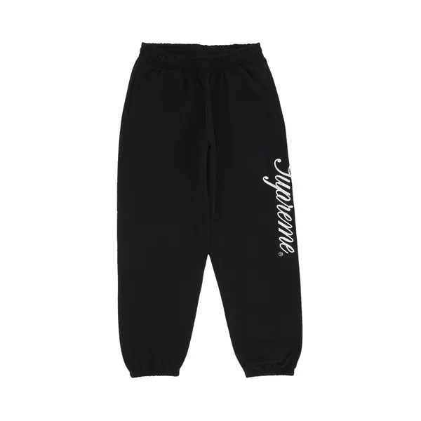 Supreme Raised Script Sweatpants - Black
