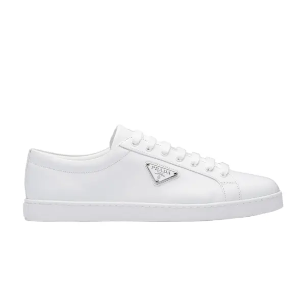 Prada Brushed Leather Sneaker - White