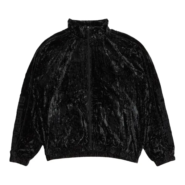 Supreme Crushed Velvet Track Jacket - Black