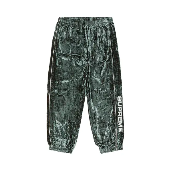 Supreme Crushed Velvet Track Pant 'olive