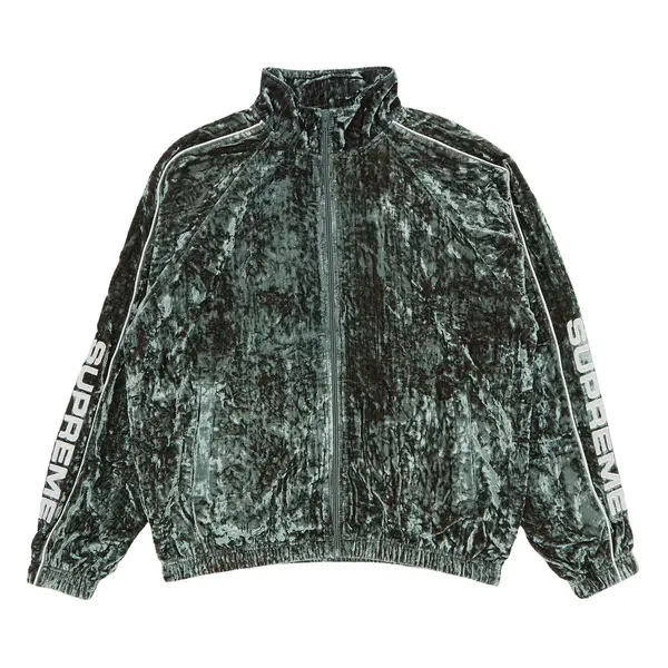 Supreme Crushed Velvet Track Jacket - Green