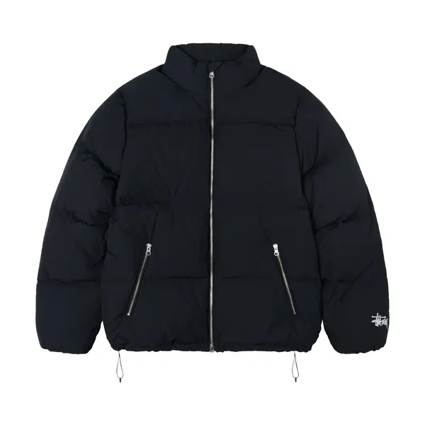 StÜssy Down Puffer Nylon Jacket - Black