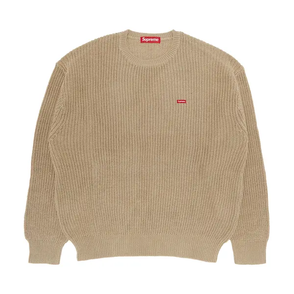 Supreme Small Box Ribbed Sweater - Tan