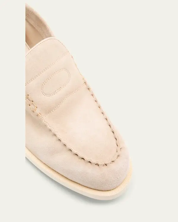 John Lobb Pace Suede Loafers - Navy