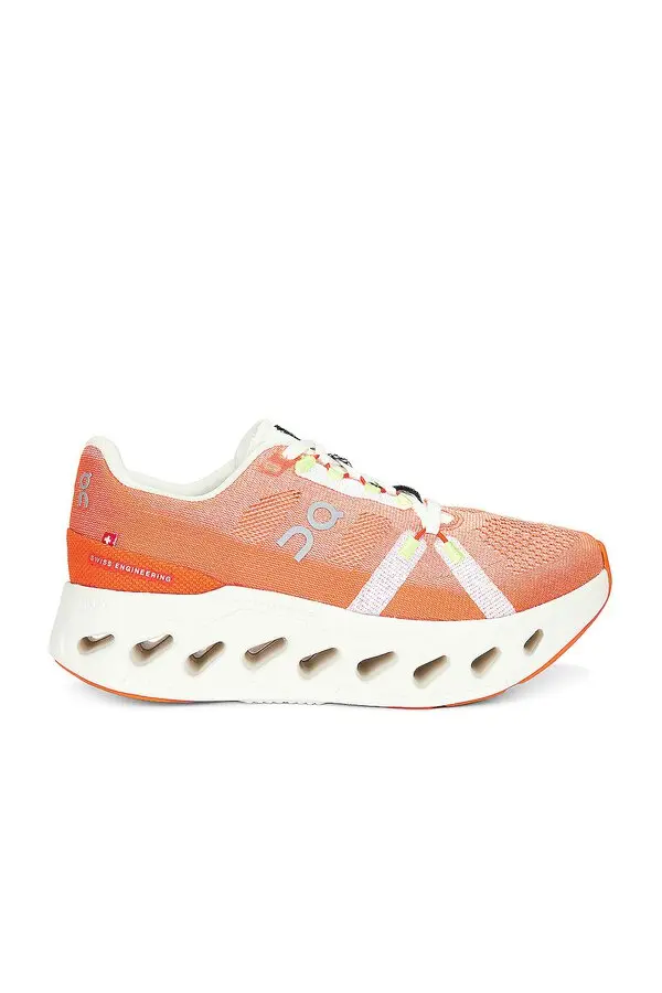 On Cloudeclipse Sneaker In Orange - Flame & Ivory