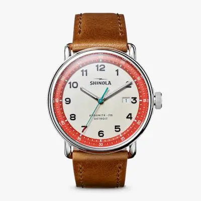 Shinola Canfield 43mm Strap Watch - Gray