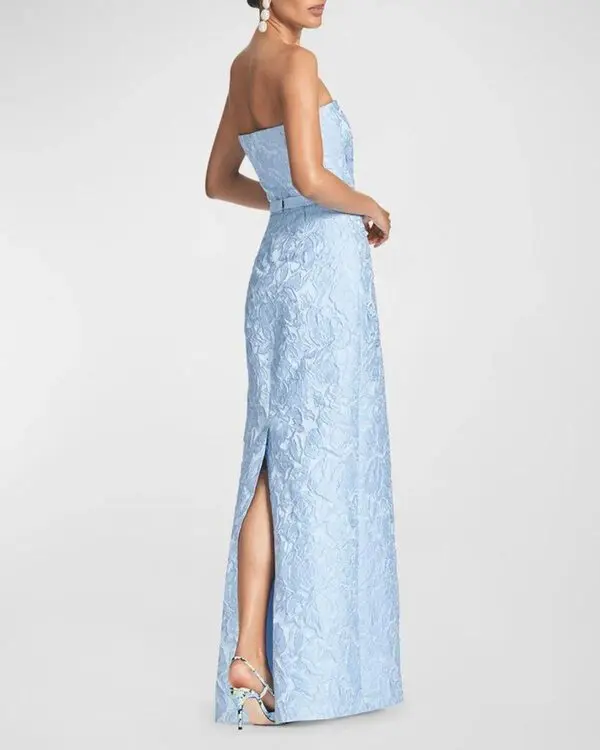 SACHIN BABI Sachin & Babi Strapless Floral Jacquard Gown