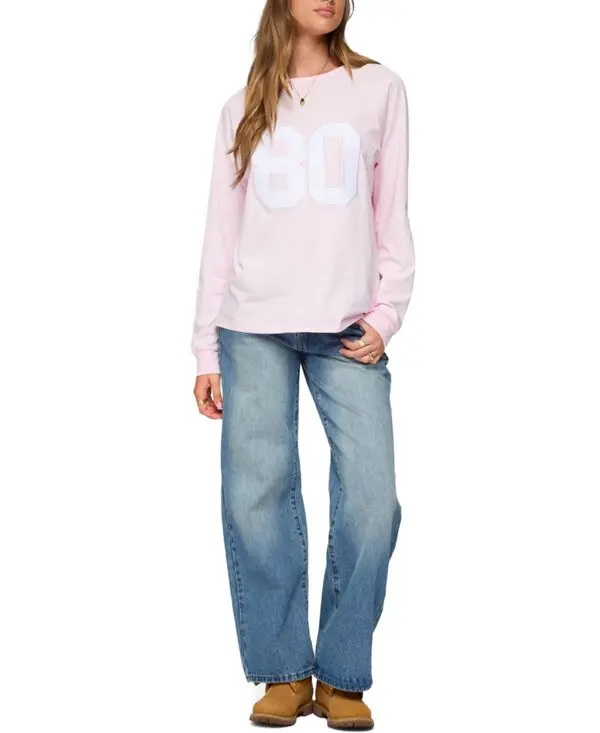 EDIKTED 80 Oversized Tee - Light-pink