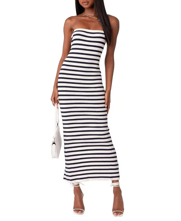 EDIKTED Knit Slitted Maxi Dress - Mix