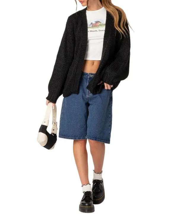 EDIKTED Anina Oversized Knit Cardigan