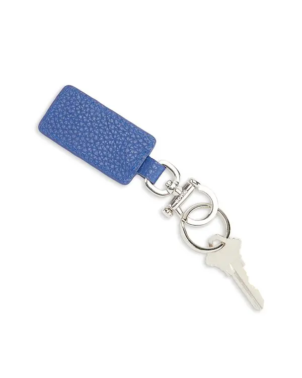 ROYCE NEW YORK Leather Luxe Key Chain - Cobalt Blue