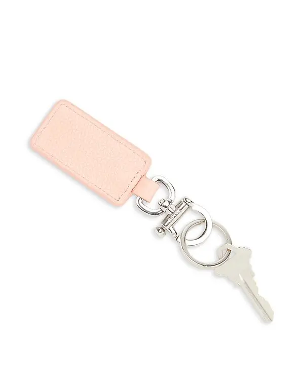 ROYCE NEW YORK Leather Luxe Key Chain - Light Pink