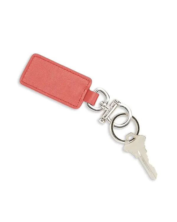 ROYCE NEW YORK Leather Luxe Key Chain - Red