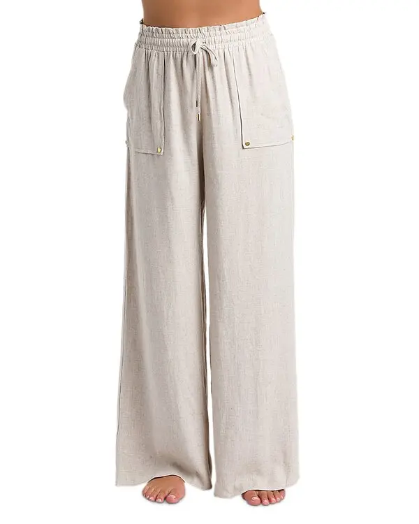 La Blanca Delphine Beach Cover Up Pants - Taupe