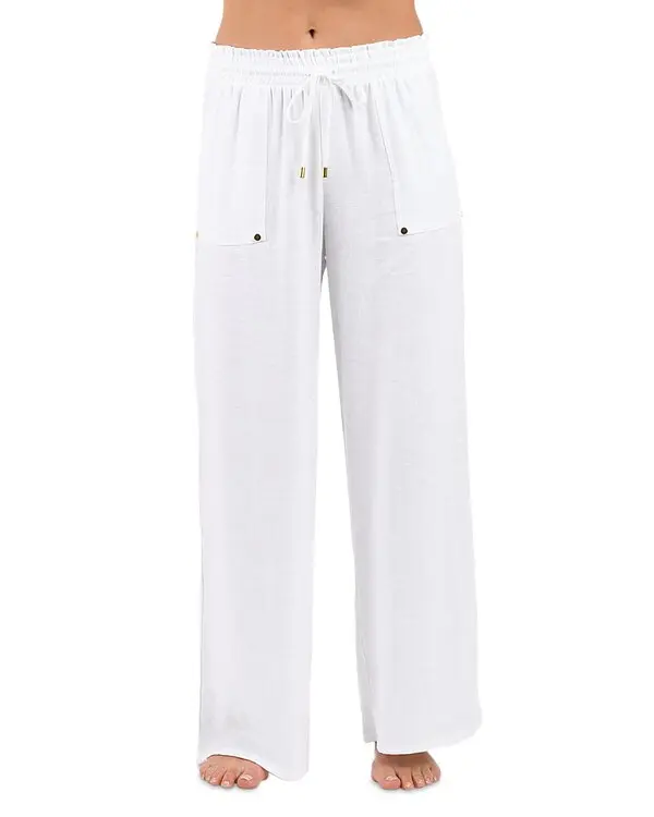 La Blanca Delphine Beach Cover Up Pants - White