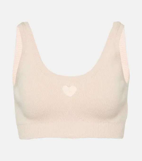Simone Rocha Love Heart Cutout Bralette - Red