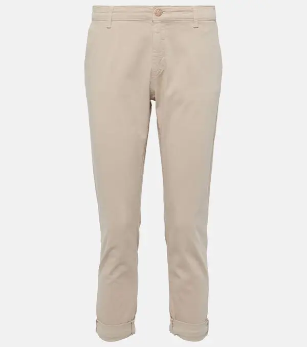 Ag Caden Mid-rise Tapered Twill Pants - Beige