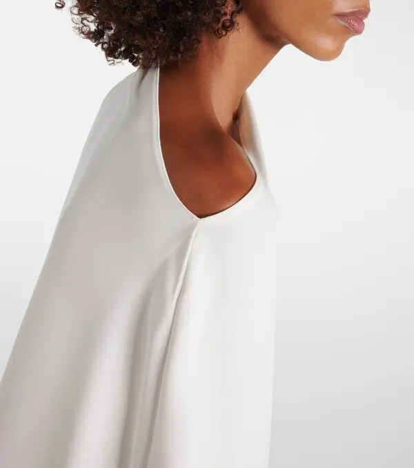 Valentino Garavani Caped Asymmetric Midi Dress