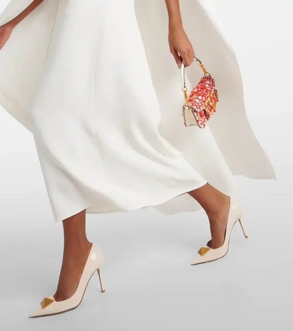 Valentino Garavani Caped Asymmetric Midi Dress