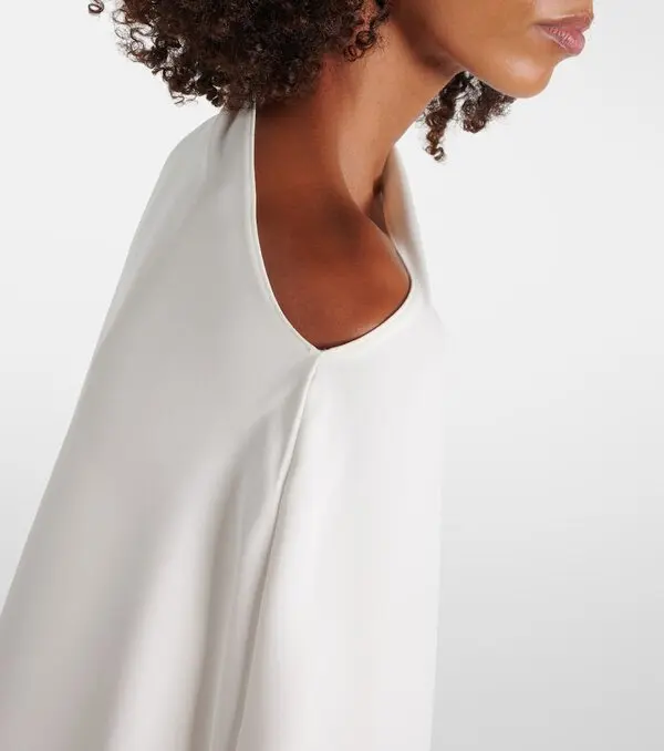 Valentino Garavani Caped Asymmetric Midi Dress