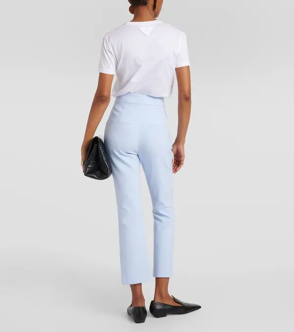 Veronica Beard Tani Cropped Flared Pants