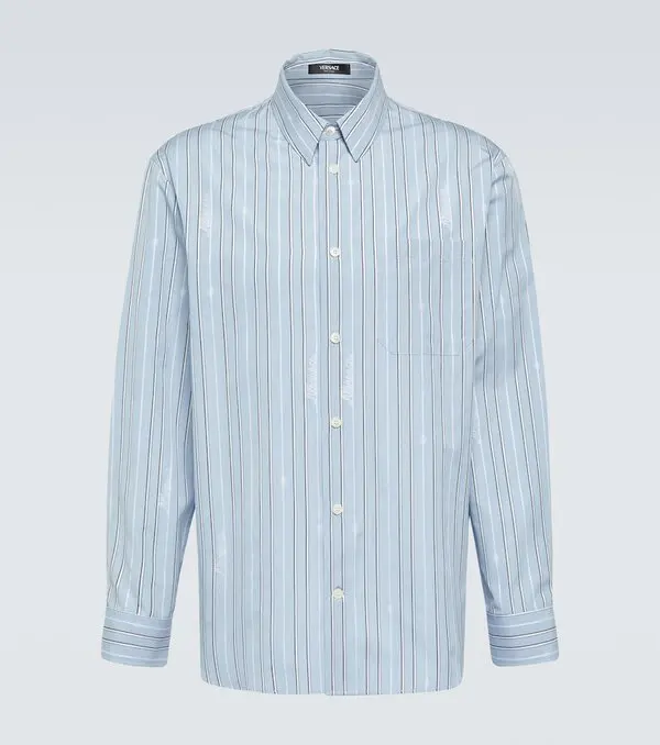 Versace Striped Cotton Poplin Shirt
