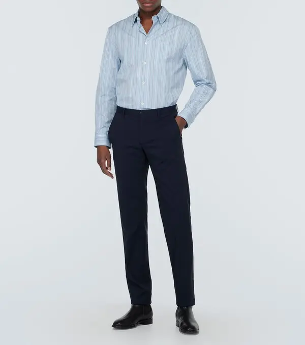 Versace Striped Cotton Poplin Shirt