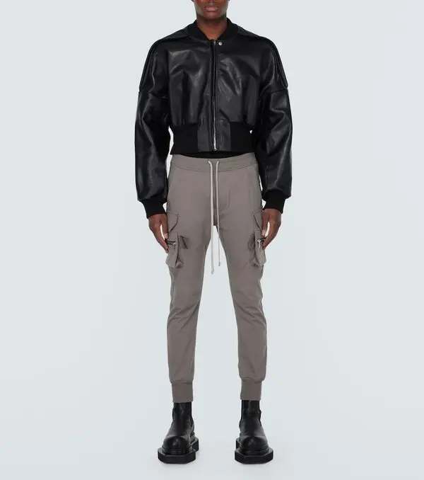 Rick Owens Mastodon Cotton Jersey Cargo Pants