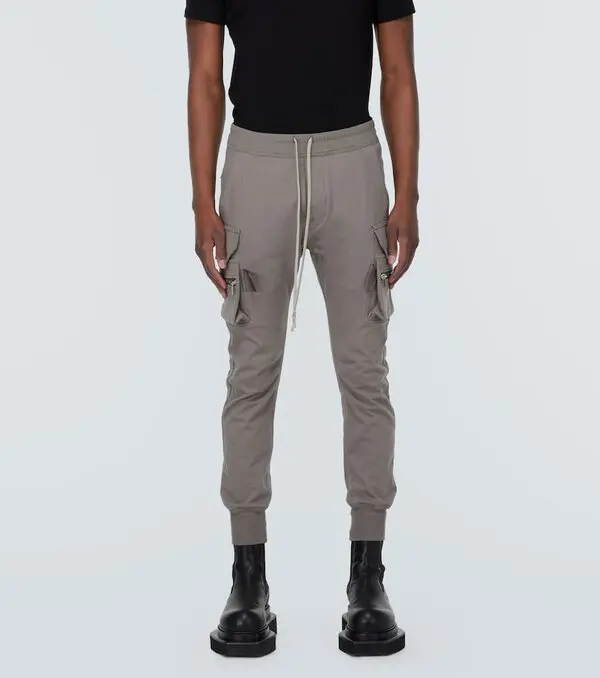 Rick Owens Mastodon Cotton Jersey Cargo Pants