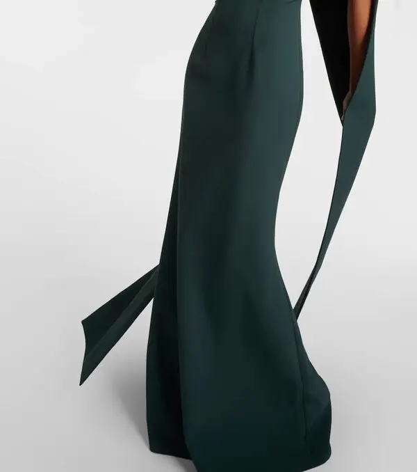 Safiyaa Caped Gown - Green