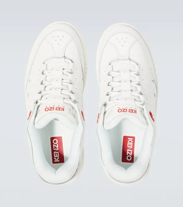 Kenzo Pxt Leather Sneakers - White