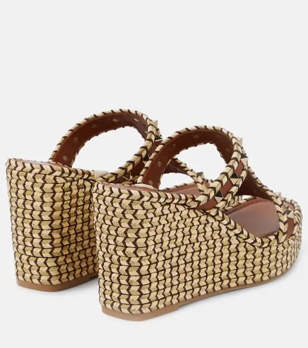 Valentino Garavani Rockstud Leather Espadrilles
