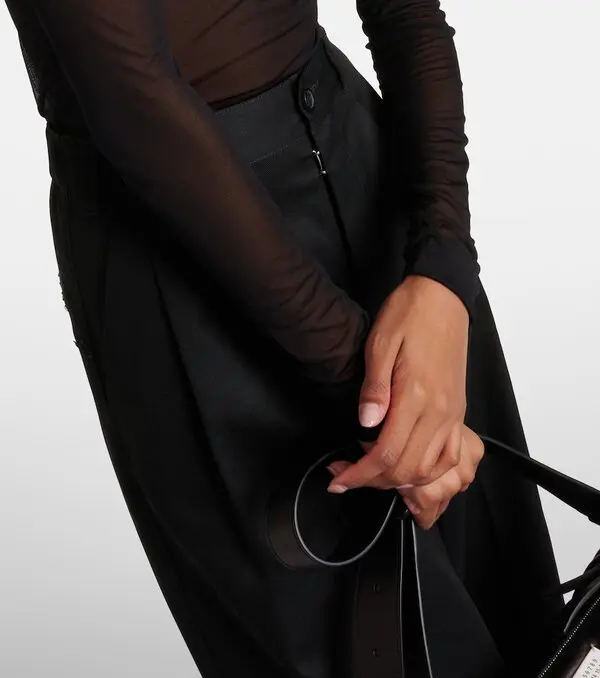 MAISON MARGIELA Sheer Mockneck Bodysuit