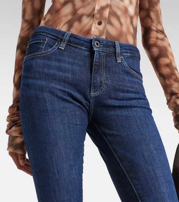 Ag Prima Mid-rise Skinny Jeans - Blue