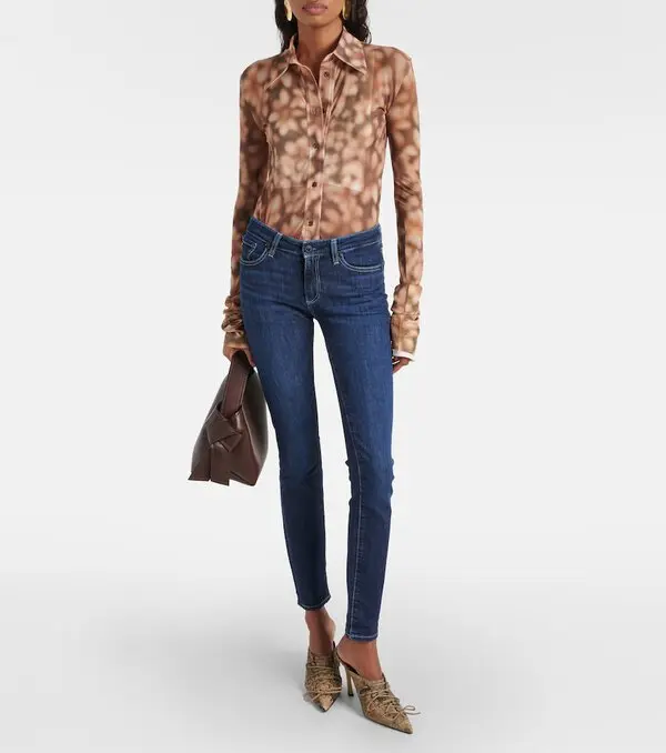 Ag Prima Mid-rise Skinny Jeans - Blue