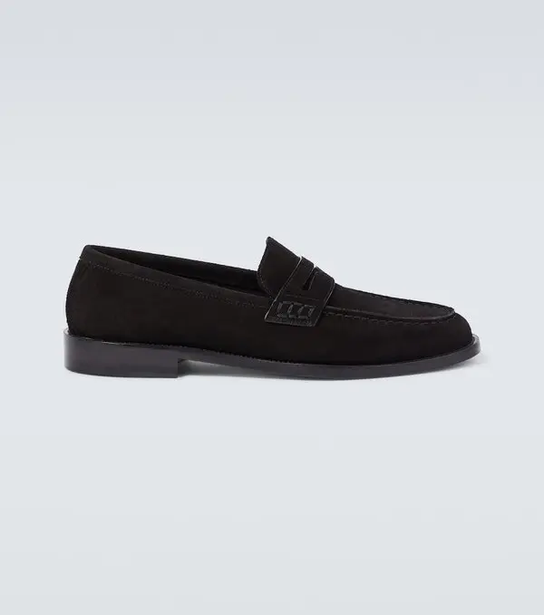 Manolo Blahnik Perry Suede Loafers - Black
