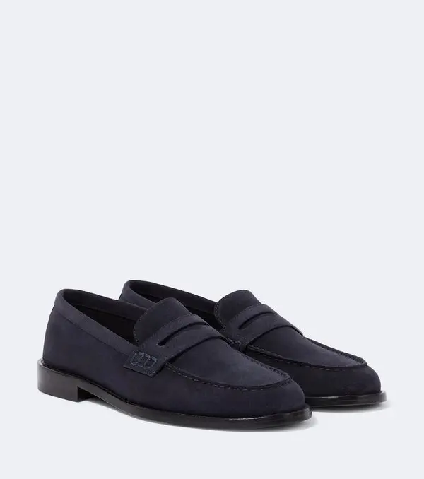 Manolo Blahnik Perry Suede Loafers - Blue